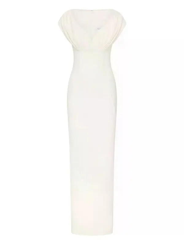 Rachel Gilbert Myra Draped Gown - White