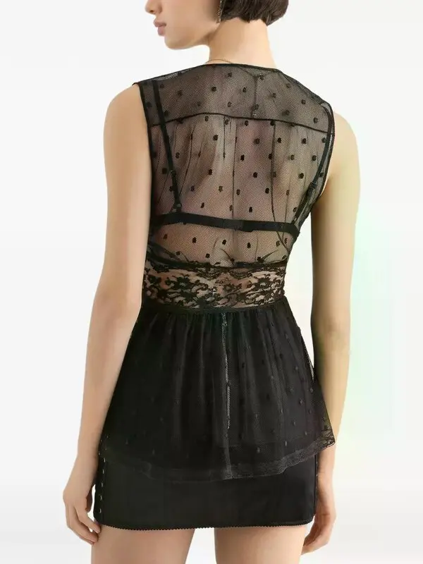 Dolce & Gabbana Lace Polka-dot Top
