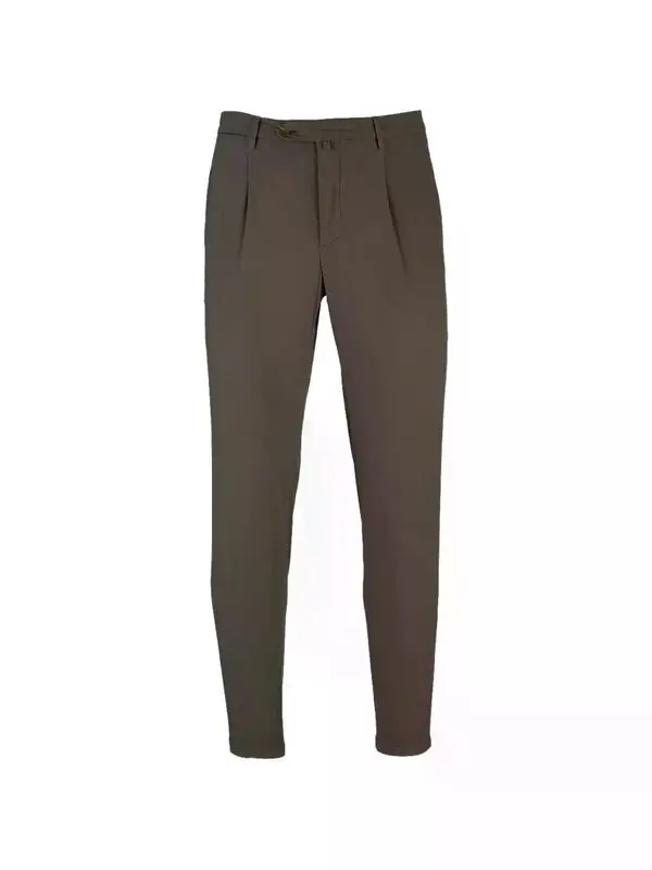 BRIGLIA 1949 Pleated Slim-fit Trousers - Brown