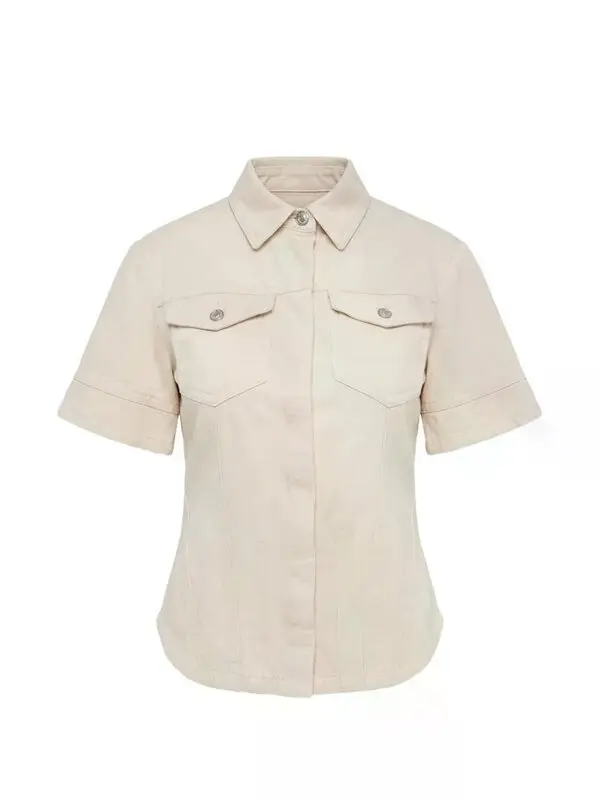 Sportmax Button-up Short-sleeve Shirt - Neutrals