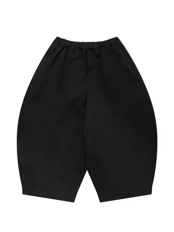 Comme Des Garçons Elasticated-waistband Cropped Trousers - Black