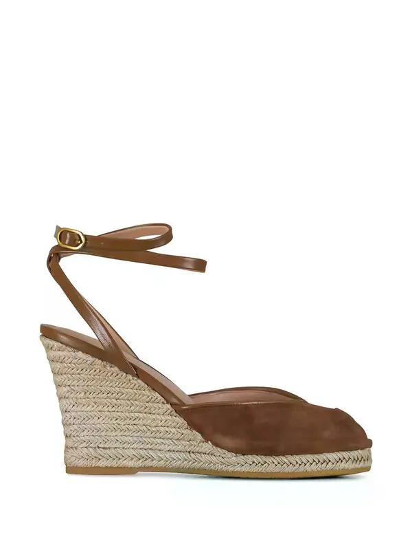 Veronica Beard Pasina Suede Wedge Espadrilles - Brown