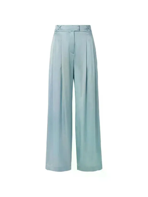 SEMICOUTURE Pleated Wide-leg Trousers - Blue