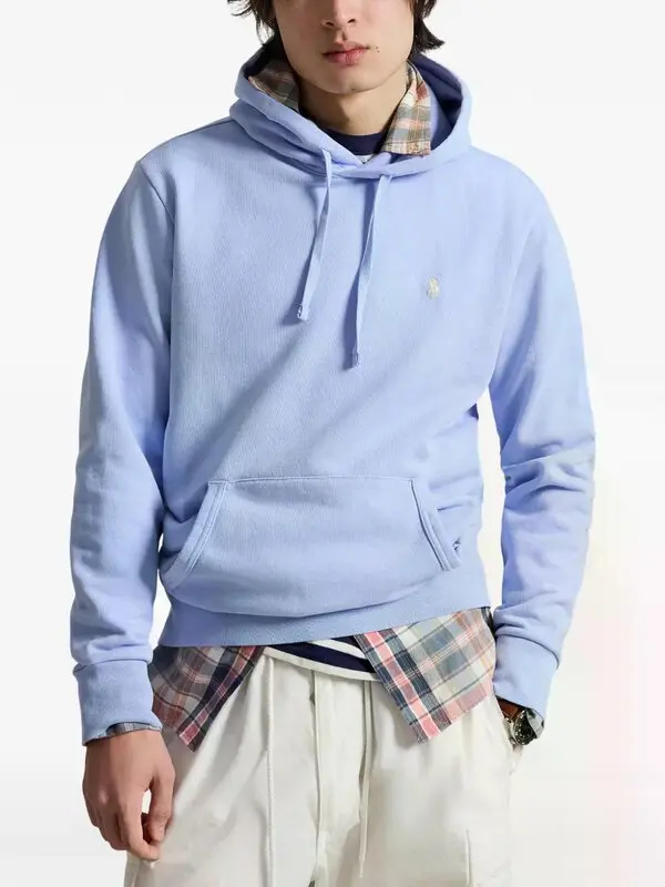 Polo Ralph Lauren Logo-embroidered Hoodie - Blue