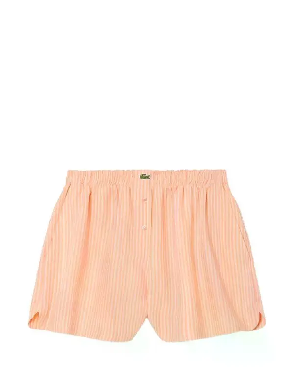 Lacoste Striped Shorts - Orange