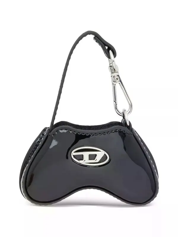 DIESEL® Oval D Bag Charm - Black