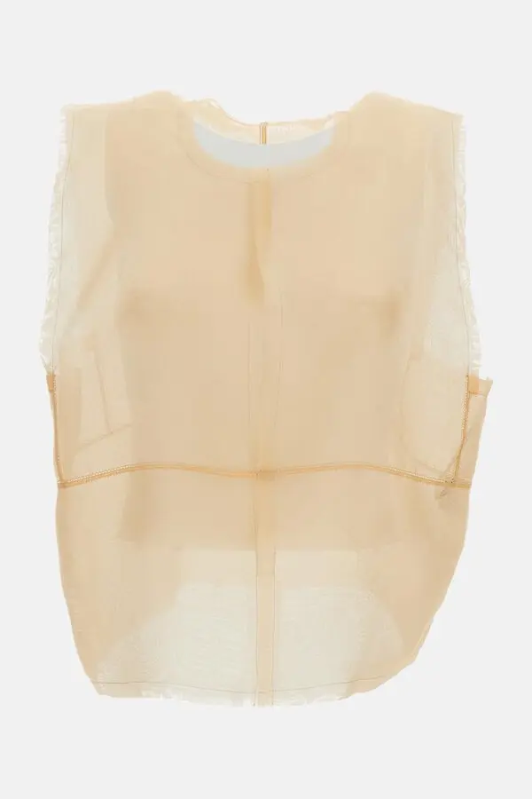 HUI Gilet In Tulle Ciro - Beige