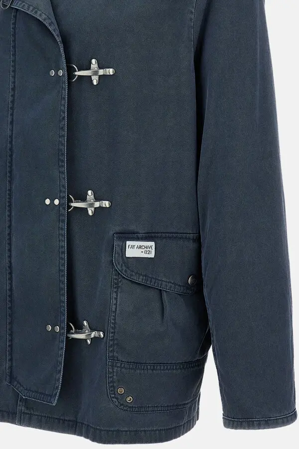 FAY Archive 4-hook Caban - Blue