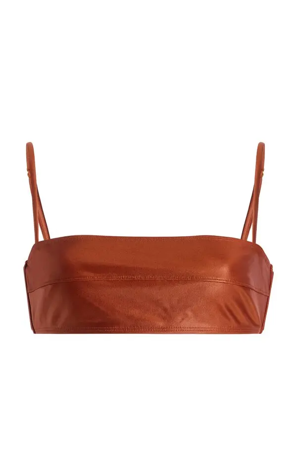 MERIDIAN SWIMWEAR Exclusive La Isla Tropic Bandeau Bikini Top - Orange
