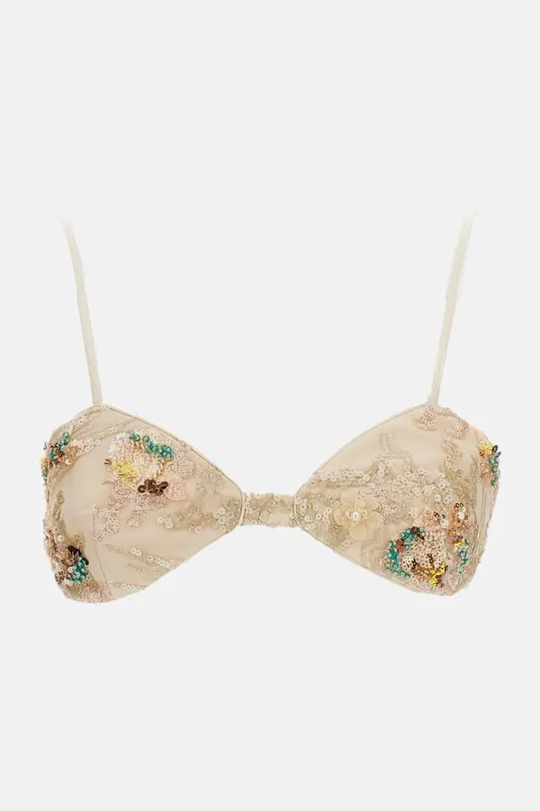 HUI Jade Bralette Top - Beige