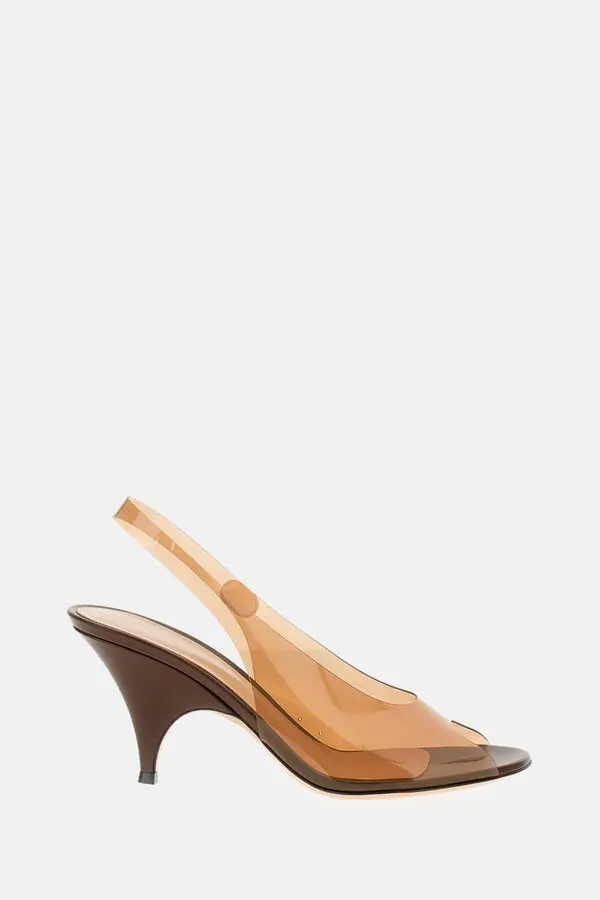 GIANVITO ROSSI Open-toe Slingback Pumps