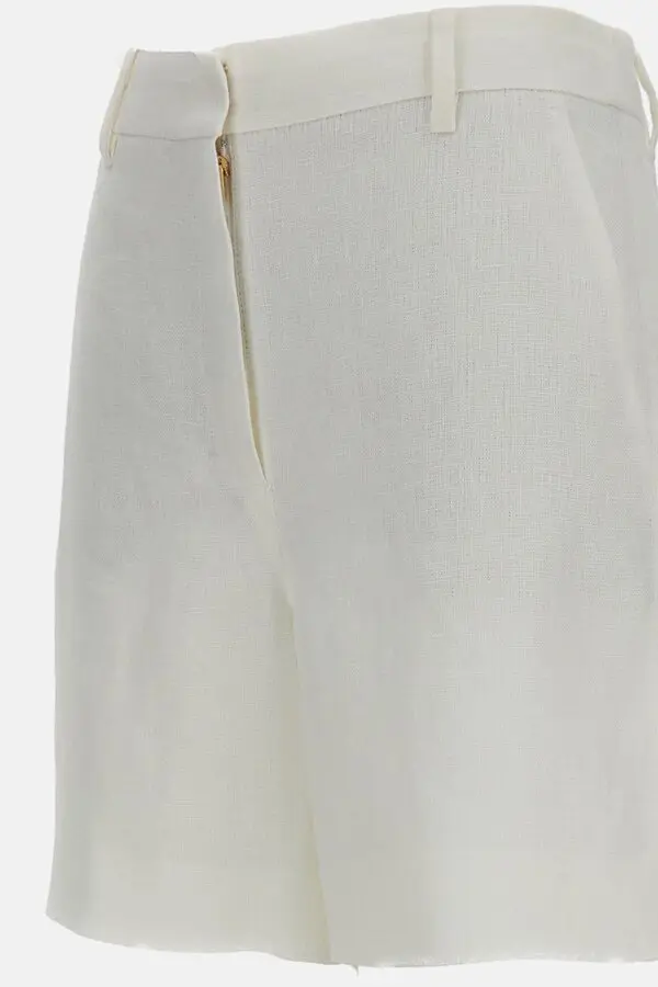 Max Mara Linen Party Shorts - White