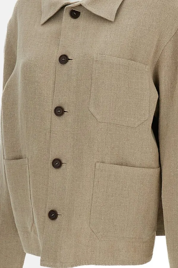 META CAMPANIA COLLECTIVE Bill' Linen Workwear Jacket