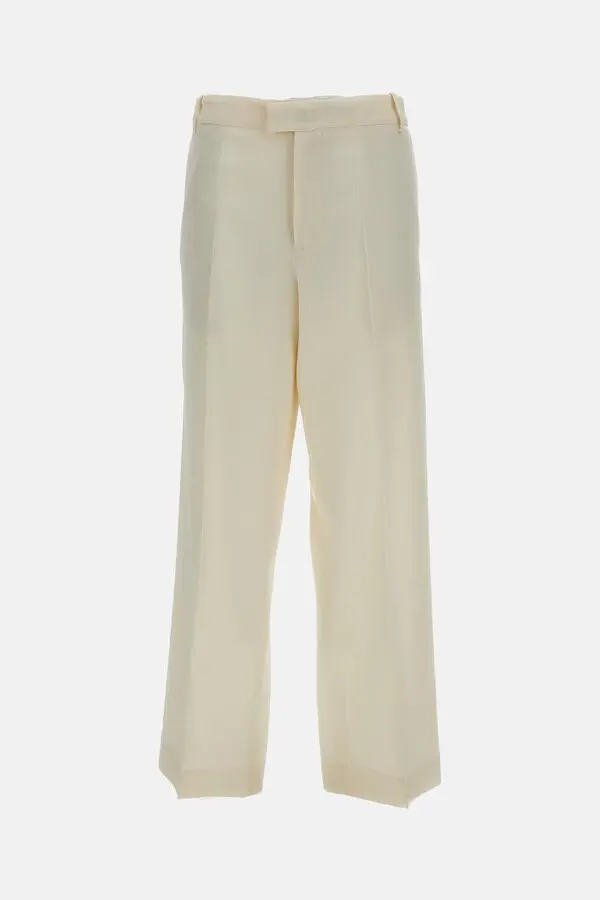 META CAMPANIA COLLECTIVE Gilles' Tailored Trousers In Wool - White