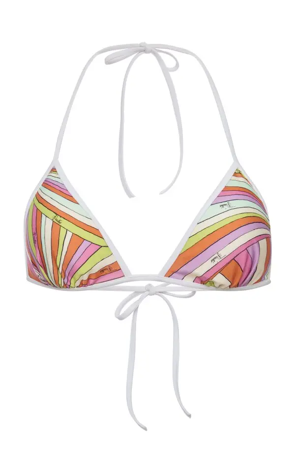 Emilio Pucci Triangle Bikini Top With Printed Design - Print