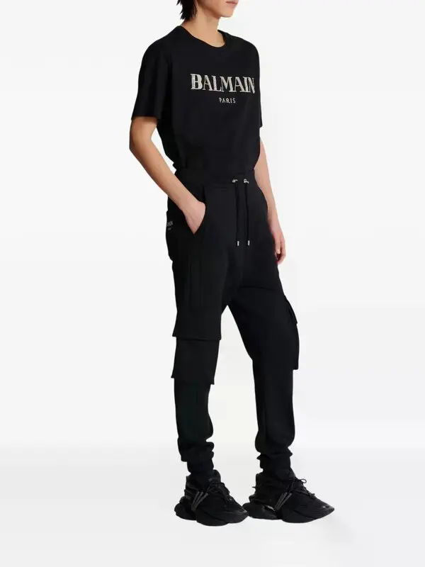 Balmain Silver Vintage Cargo Sweatpants