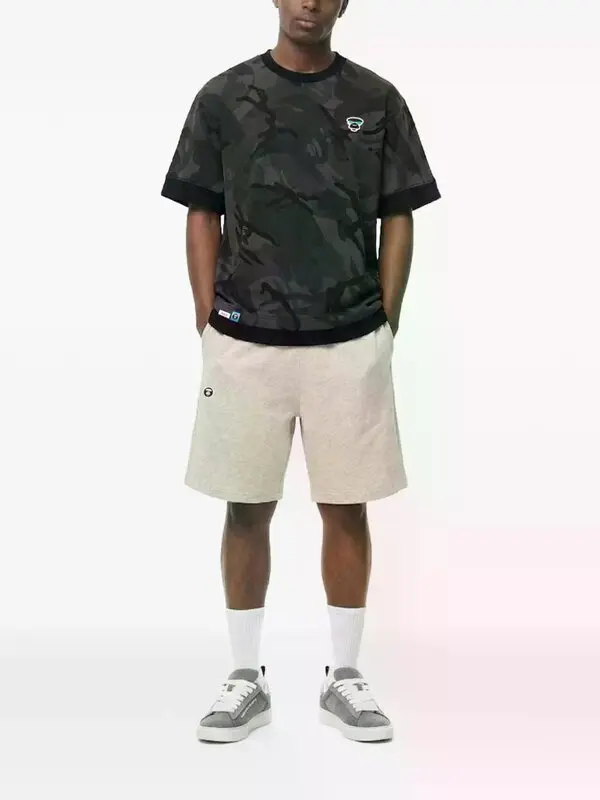 AAPE BY *A BATHING APE Camo-print Logo-patch T-shirt