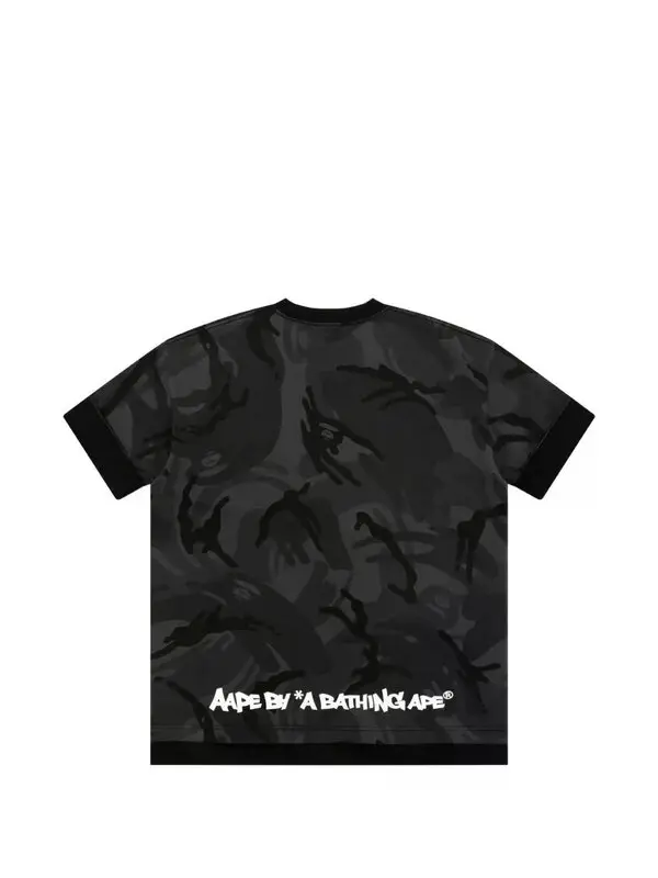 AAPE BY *A BATHING APE Camo-print Logo-patch T-shirt