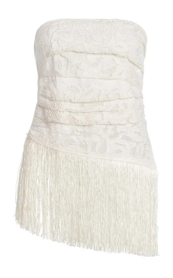ALL THAT REMAINS La Isla Carlota Lace Top - White