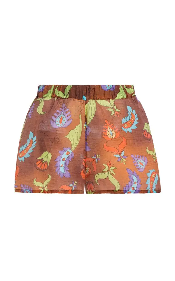 SIEDRES Exclusive La Isla Printed Voile Shorts - Multi