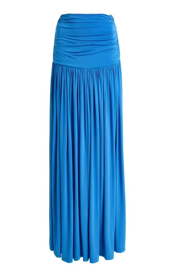 Françoise Isabella Jersey Maxi Skirt - Blue