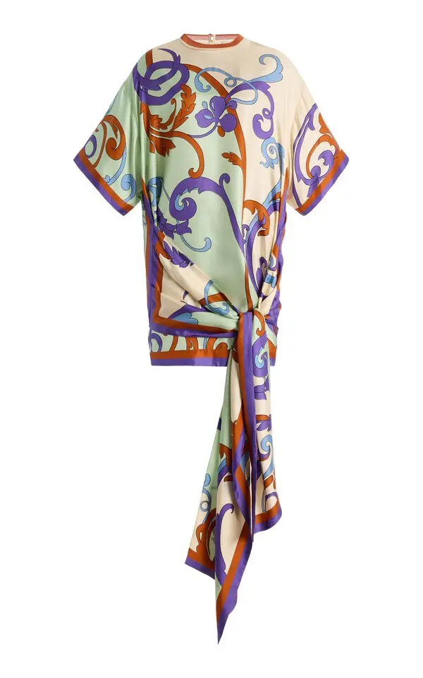 ALEMAIS Franco' Silk Twill Mini Dress - Multi