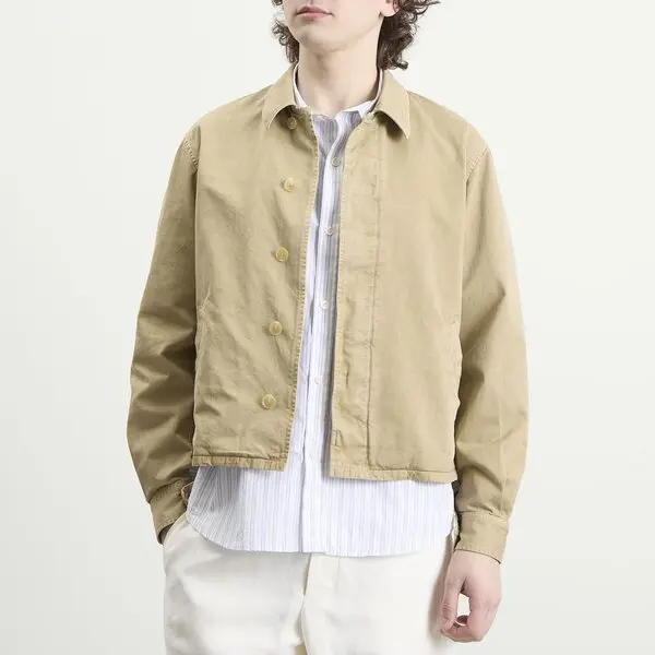 Auralee Garment-dyed Finx Light Chino Blouson - Beige