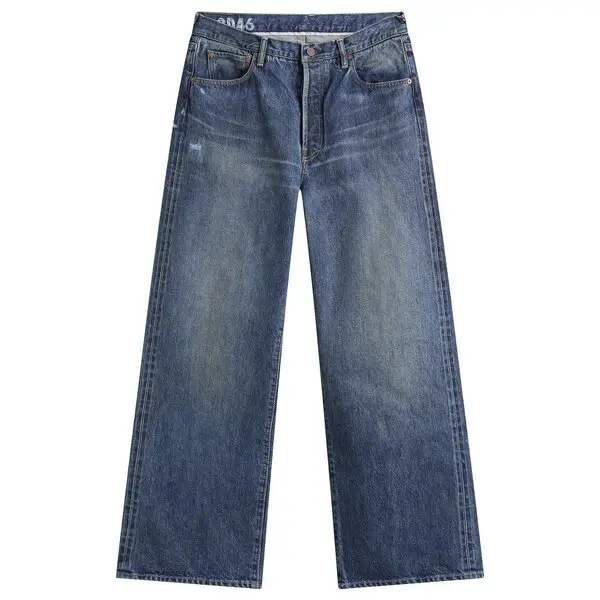 Visvim Social Sculpture 01 Wide Damaged Jeans - Indigo