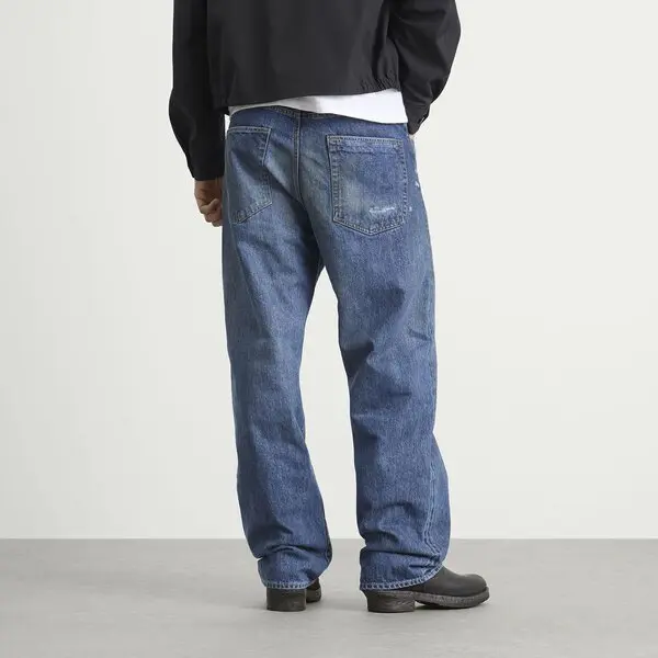 Visvim Social Sculpture 01 Wide Damaged Jeans - Indigo
