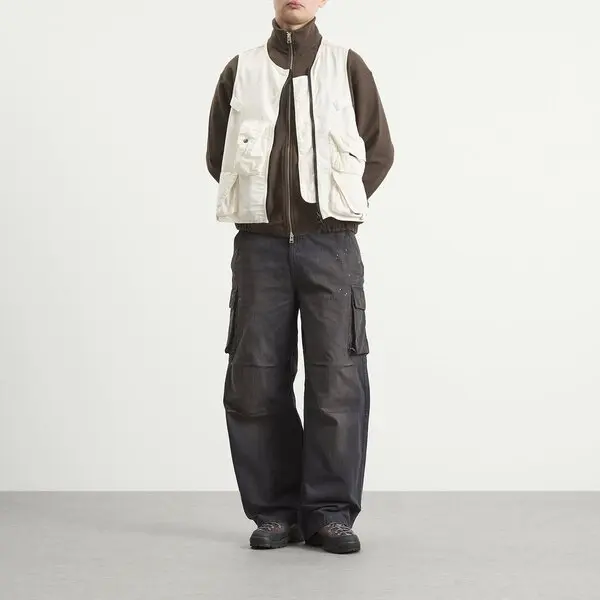 Stone Island Cotton Nylon Micro Ripstop Utility Vest - Ivory