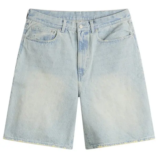 BEAMS Damage Denim Shorts - Ice Wash