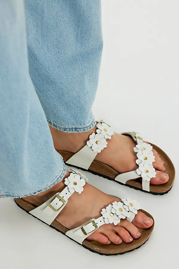 BIRKENSTOCK Mayari Flowers Sandals - White