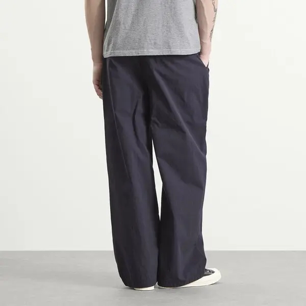DANTON Double Pleat Easy Pants - Navy