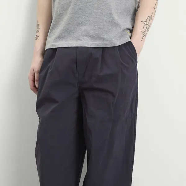 DANTON Double Pleat Easy Pants - Navy