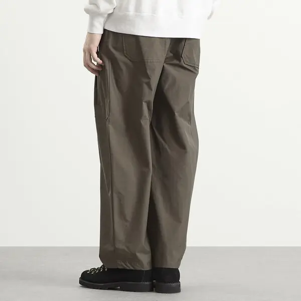 DANTON Pleated Tuck Trousers - Olive