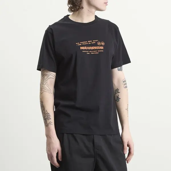 MAHARISHI Japanese Menko Card T-shirt - Black