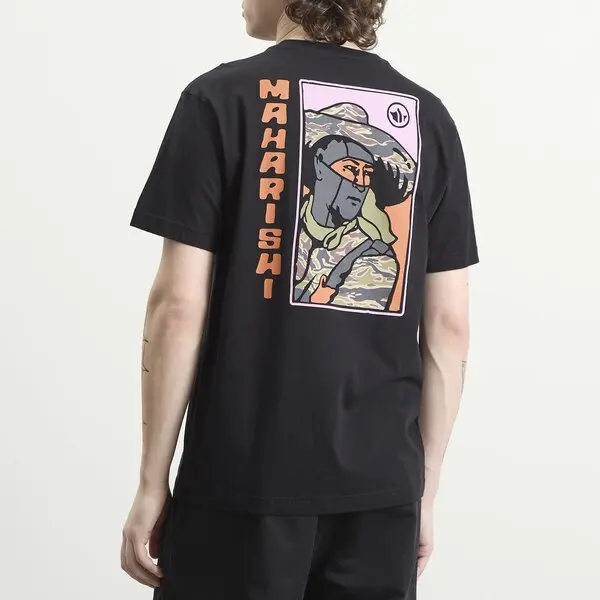 MAHARISHI Japanese Menko Card T-shirt - Black