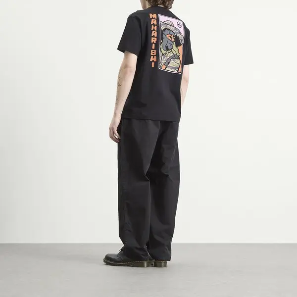 MAHARISHI Japanese Menko Card T-shirt - Black