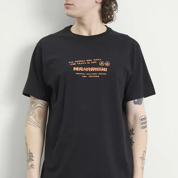 MAHARISHI Japanese Menko Card T-shirt - Black