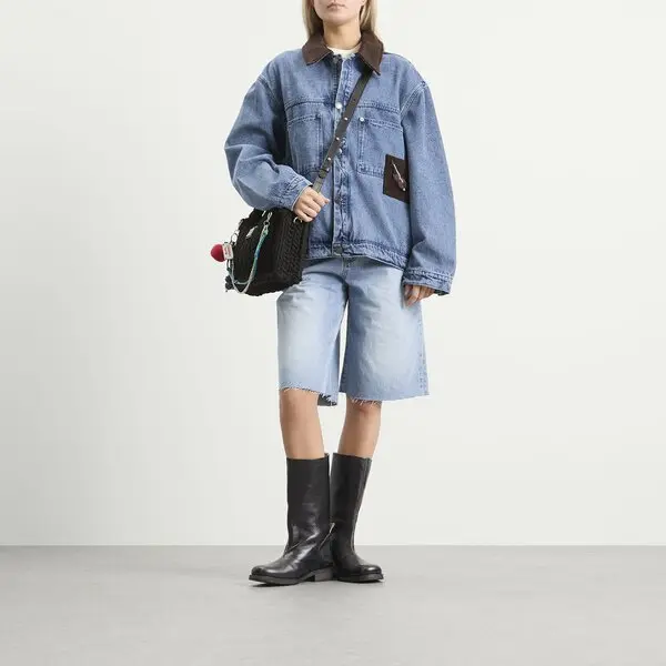CHARLES JEFFREY Apple Charm Bucket Bag - Black