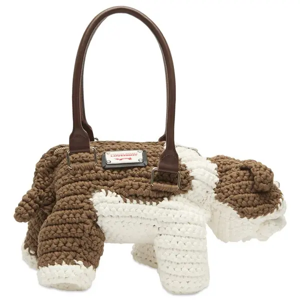 CHARLES JEFFREY Bulldog Bag - Beige/white