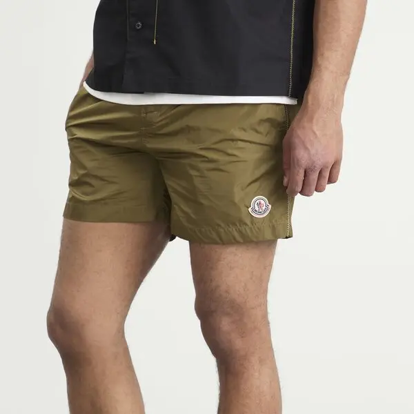 Moncler Nylon Swim Shorts - Green