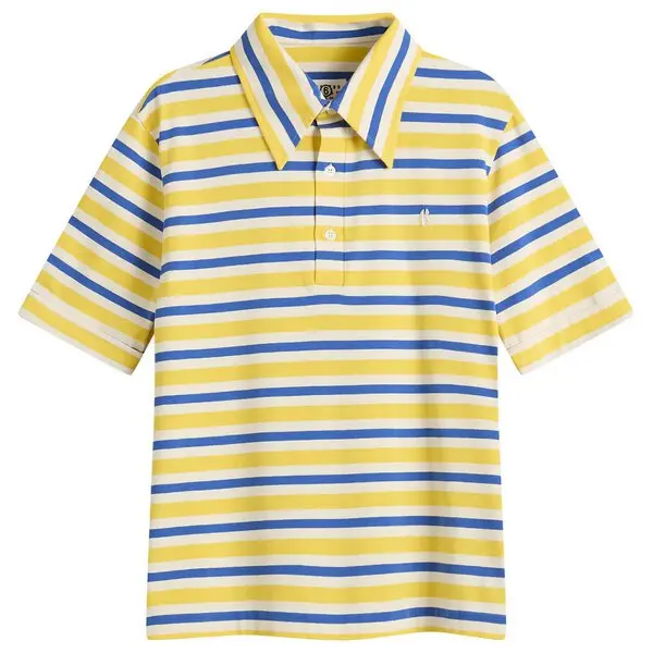 MAISON MARGIELA Stripe Polo Shirt - Yellow/blue/off White