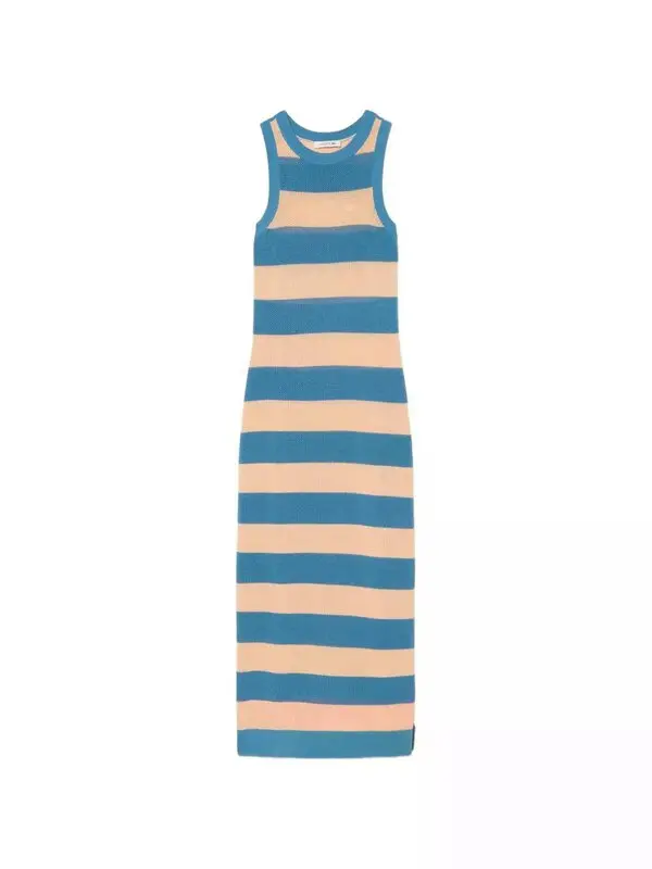 Lacoste Striped Midi Dress - Blue
