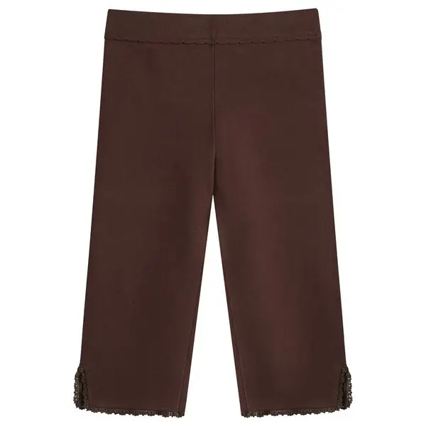 HOUSE OF SUNNY Classic Capri Pants - Coffee