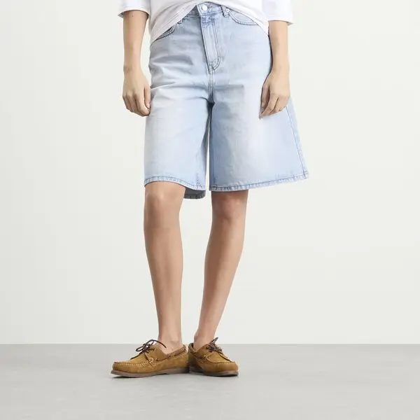 DUNST Bermuda Denim Shorts - Light Blue
