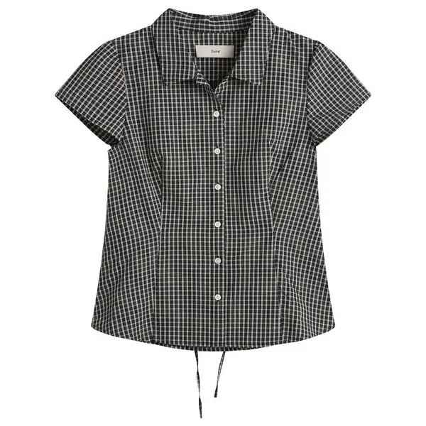 DUNST Blouse - Black Check