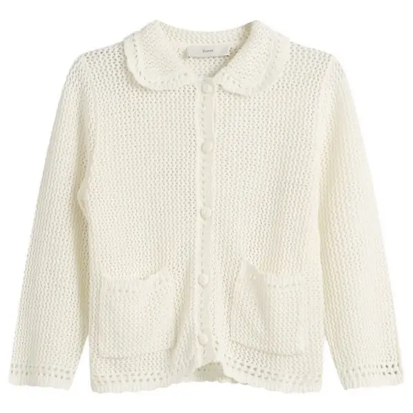 DUNST Open Knit Cardigan - Ivory