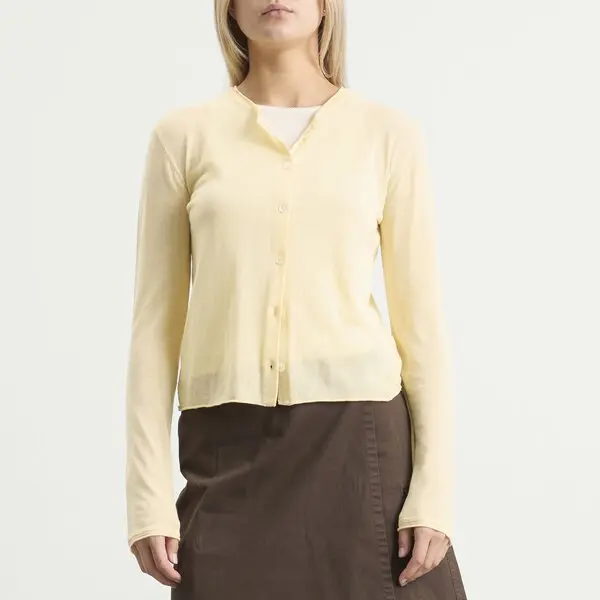 DUNST Cardigan - Soft Yellow
