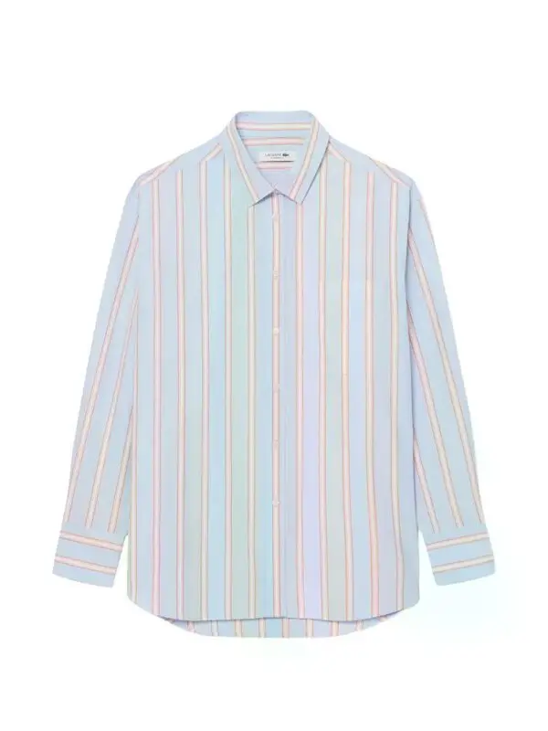 Lacoste Oversized Striped Shirt - Blue